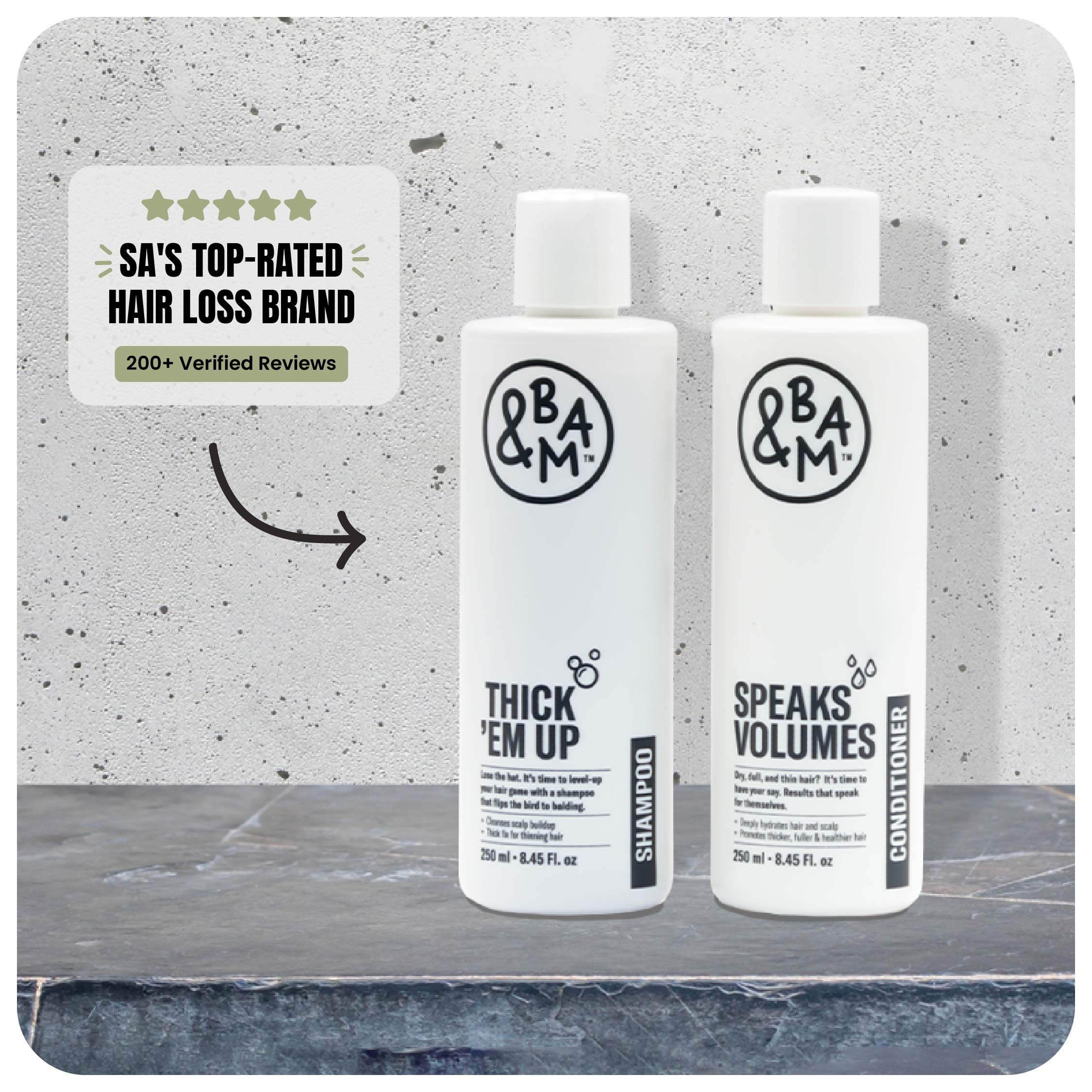 Hair Growth Shampoo and Conditioner for Men | &BAM